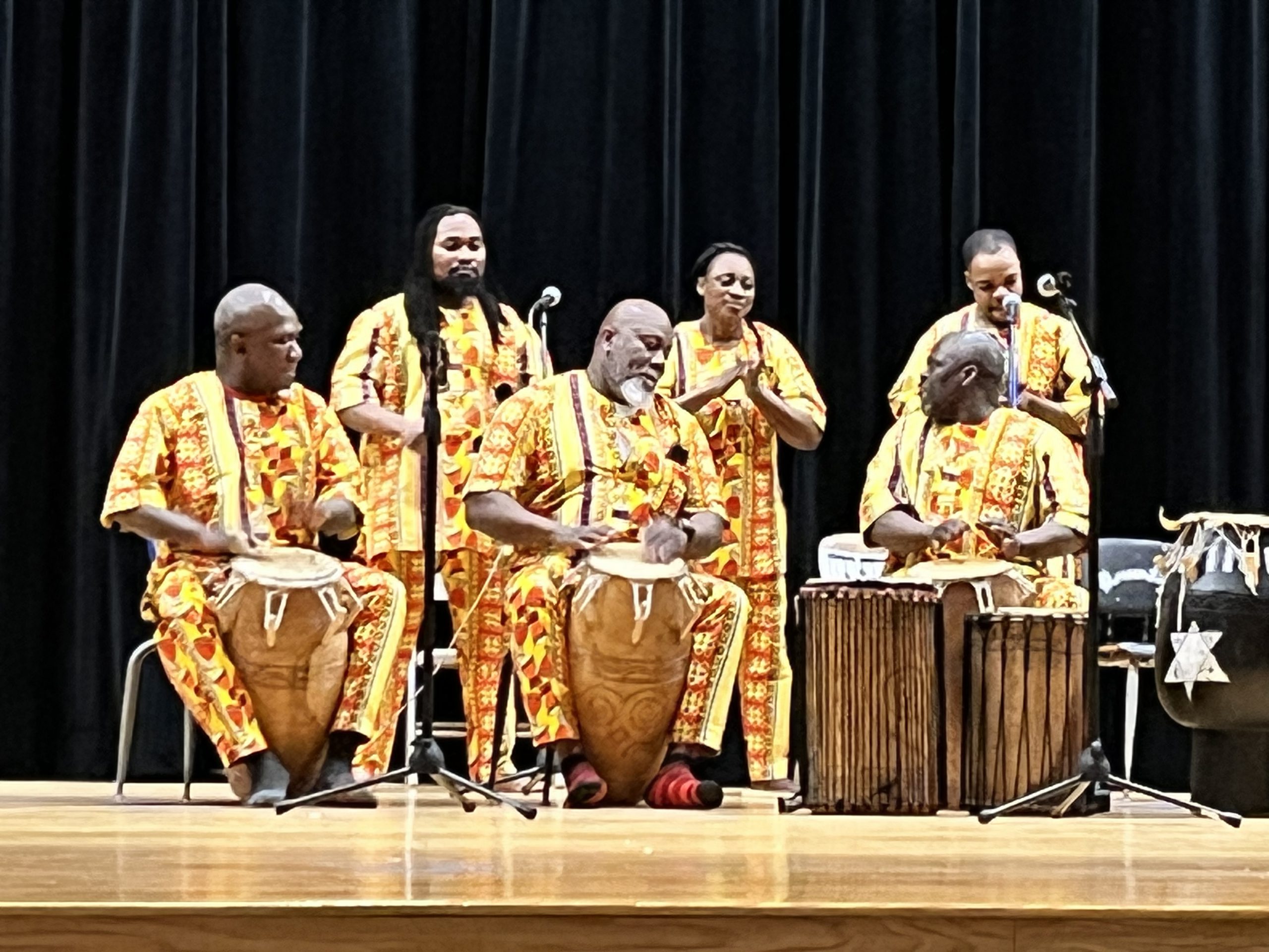West African performers led by Zorkie Nelson entertain at the Middle ...