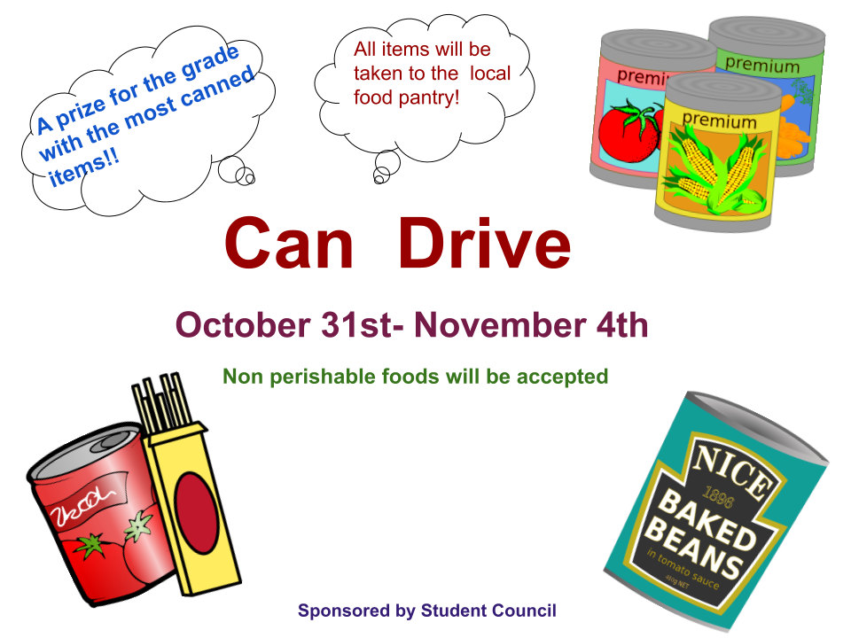Grade That Collects the Most Cans Wins a Free Homework Night - Scotia ...