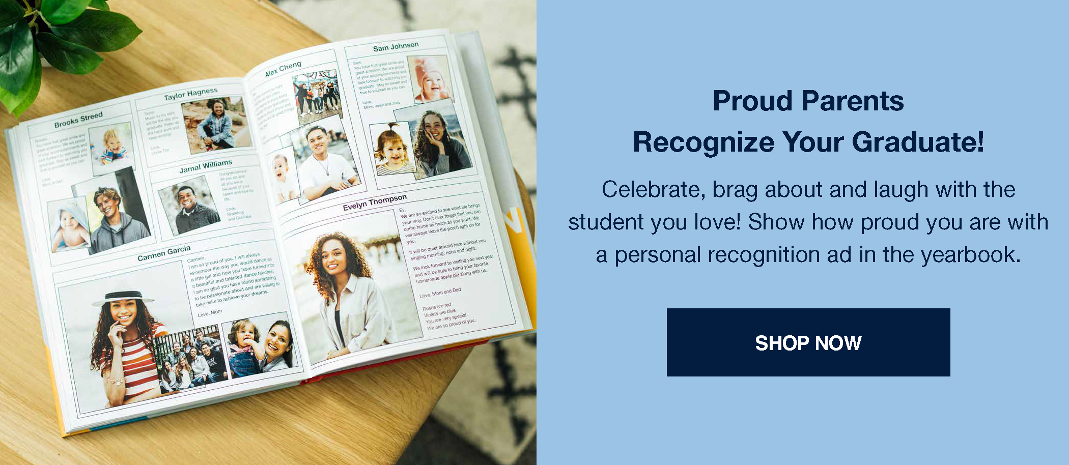 Celebrate your favorite graduate with a personalized yearbook ad ...