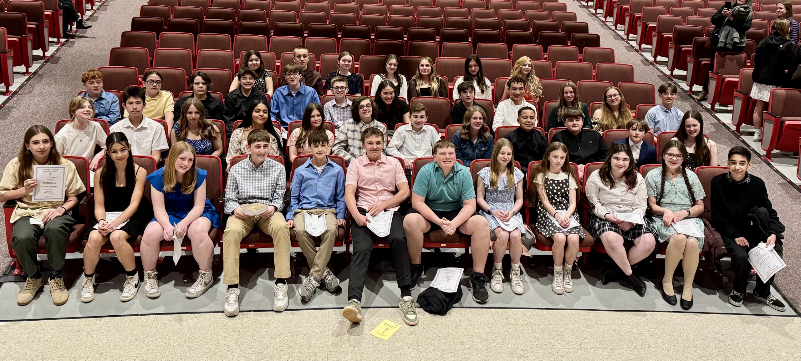 45 students inducted into the National Junior Honor Society - Scotia ...