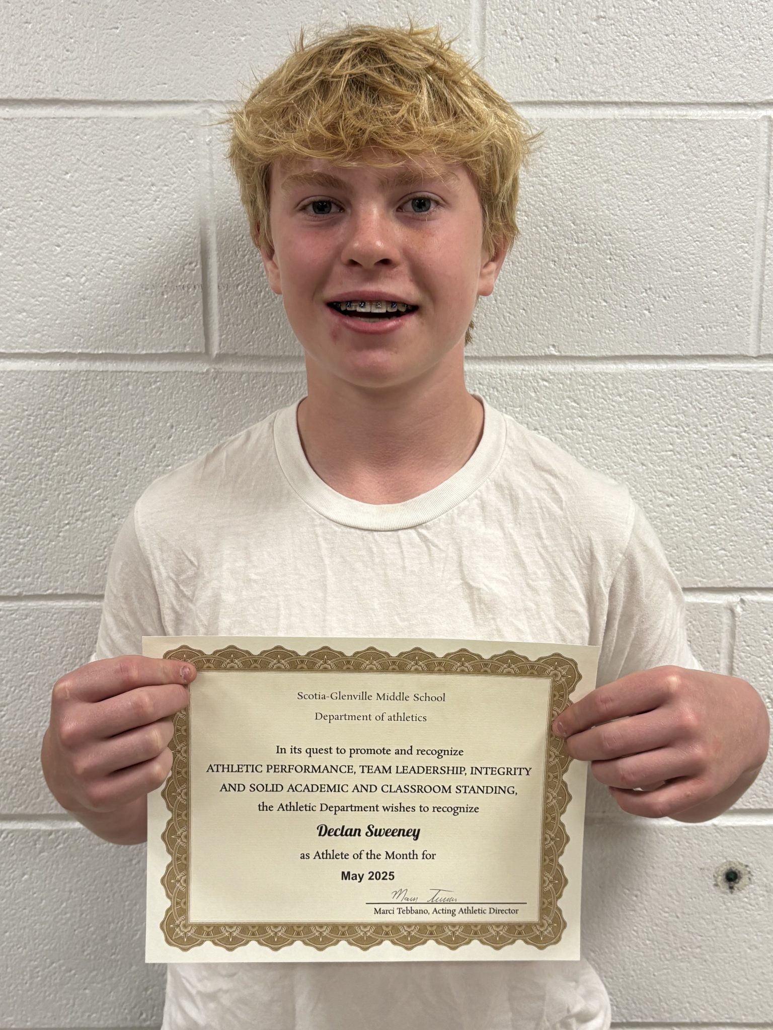 Darling and Sweeney: SGMS Athletes of the Month - Scotia-Glenville ...