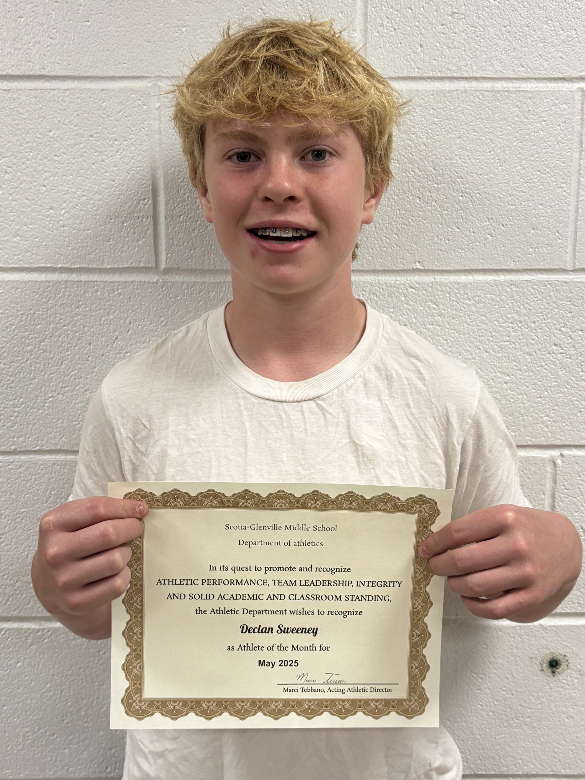 Darling and Sweeney: SGMS Athletes of the Month - Scotia-Glenville ...